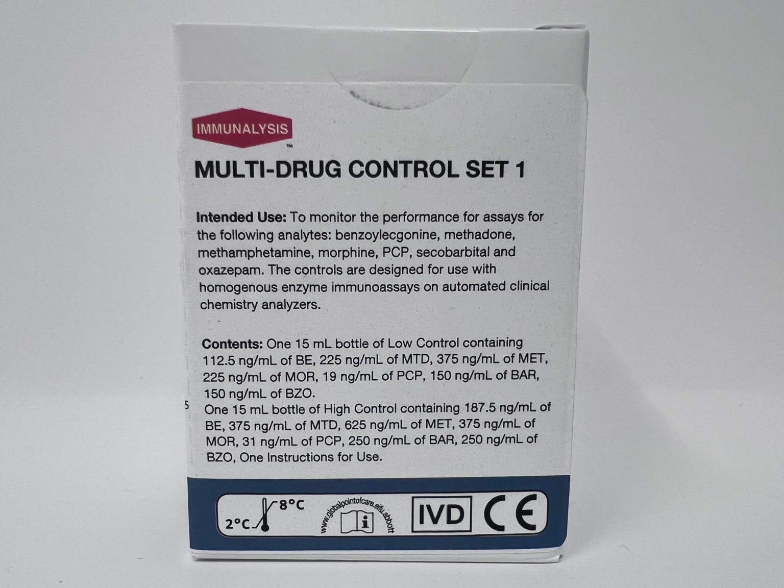 Immunalysis Multi Drug Control Set 1 - Lab Management Consultants