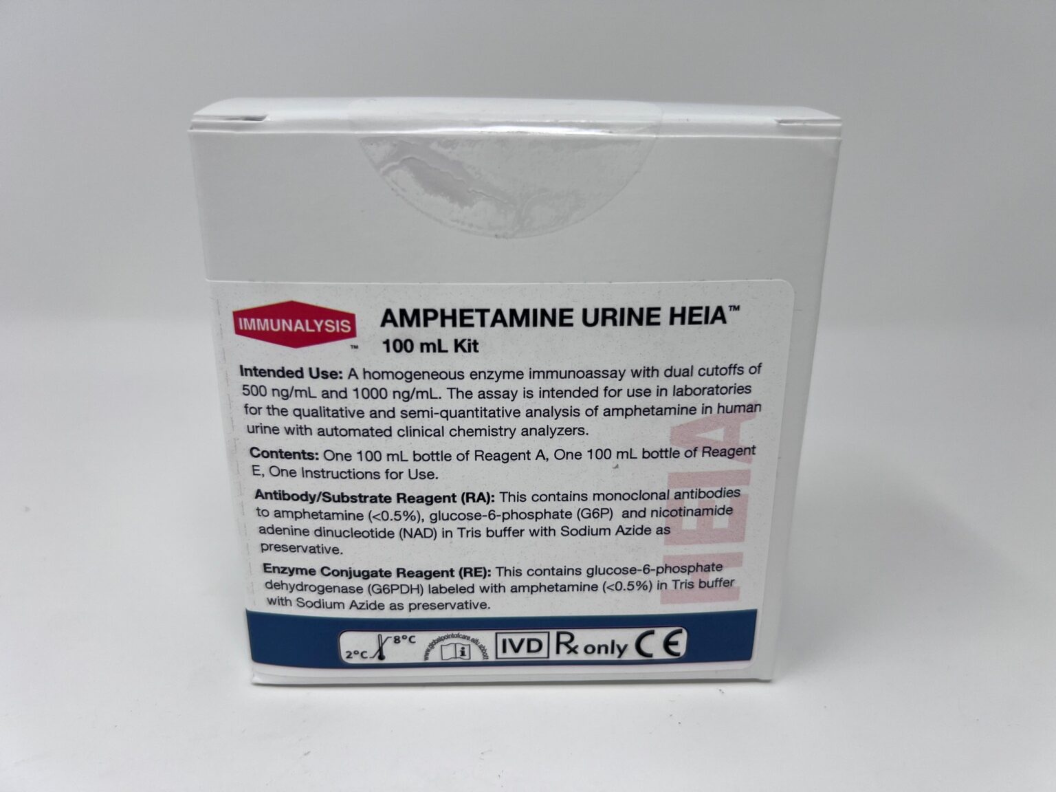 Immunalysis - Amphetamine Urine 100 mL Kit (100mL RA and 100mL RE ...